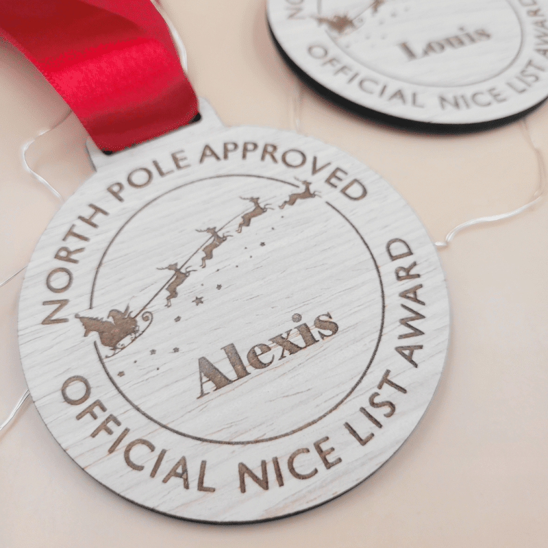 Personalised Nice List Medal | Infinite Joy Gifting