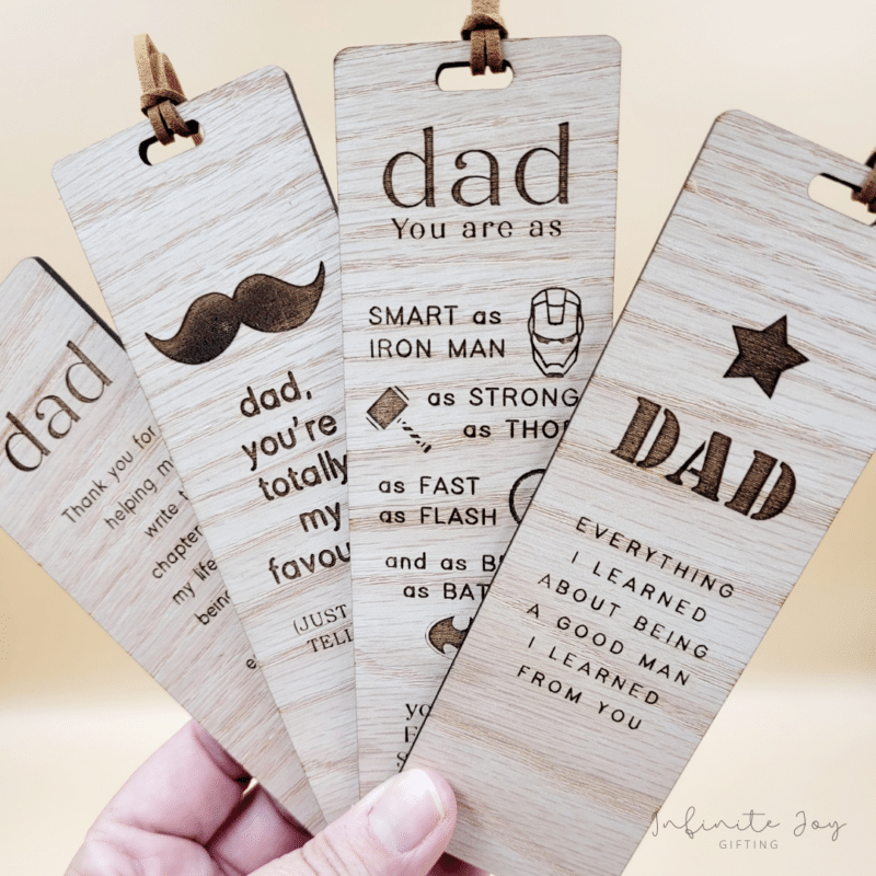 Wooden Bookmark (Dad) | Infinite Joy Gifting
